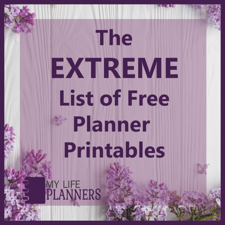 The Extreme List of Free Planner Printables